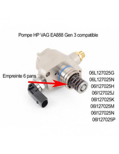 Kit Upgrade HPFP fuel pump 2.0 TSI TFSI EA888 Gen3 MQB