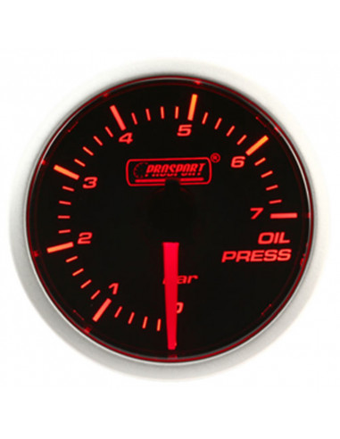 Prosport Oil Pressure Gauge 52mm 0 to 7 bars with probe and wiring
