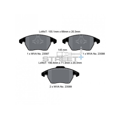 PAGID Street Plus AVANT Brake Pads Skoda Fabia II Octavia 1Z Rapid N ...