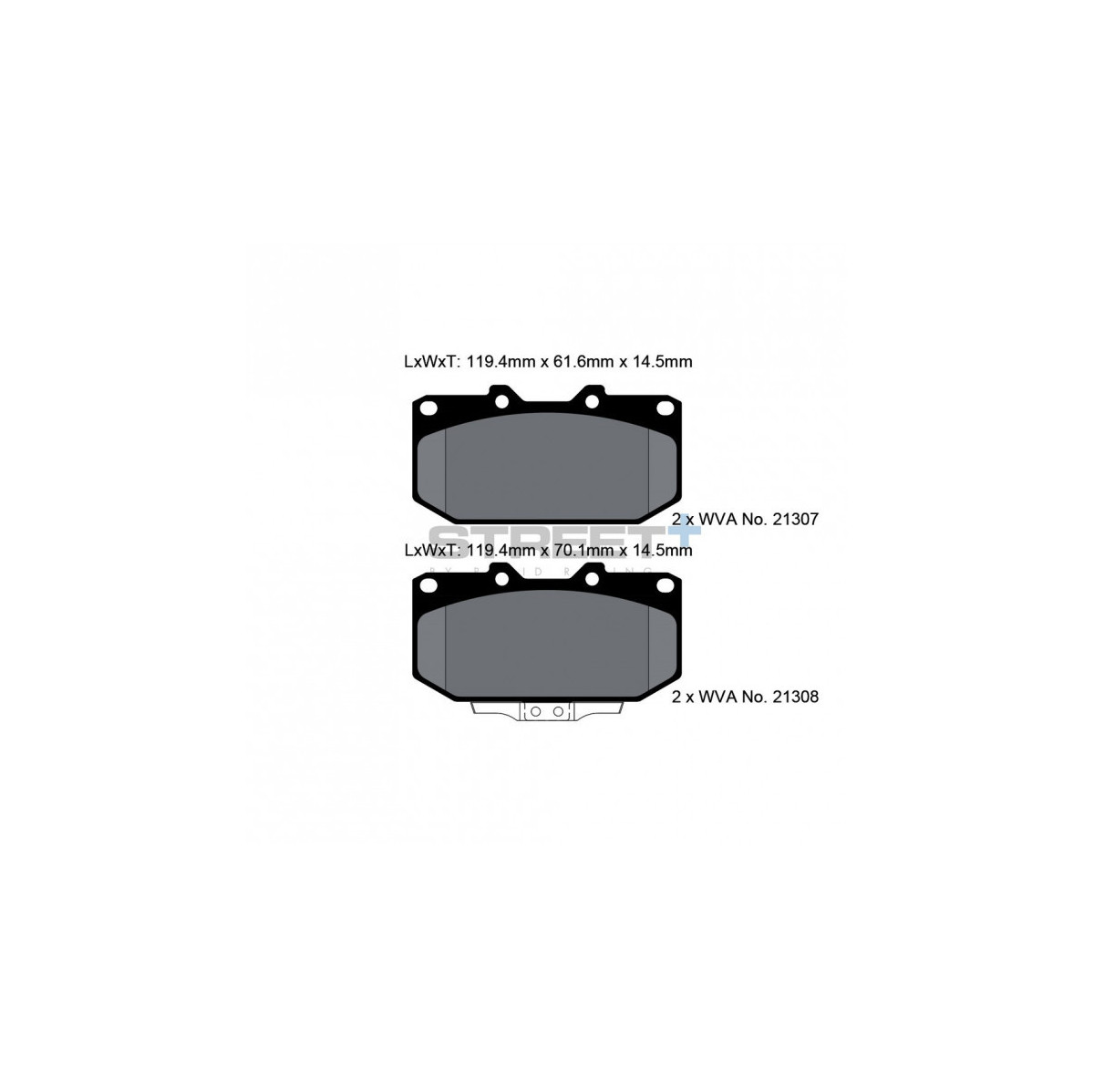 Plaquettes de Frein PAGID Street Plus AVANT pour NISSAN 300ZX Z32 ...