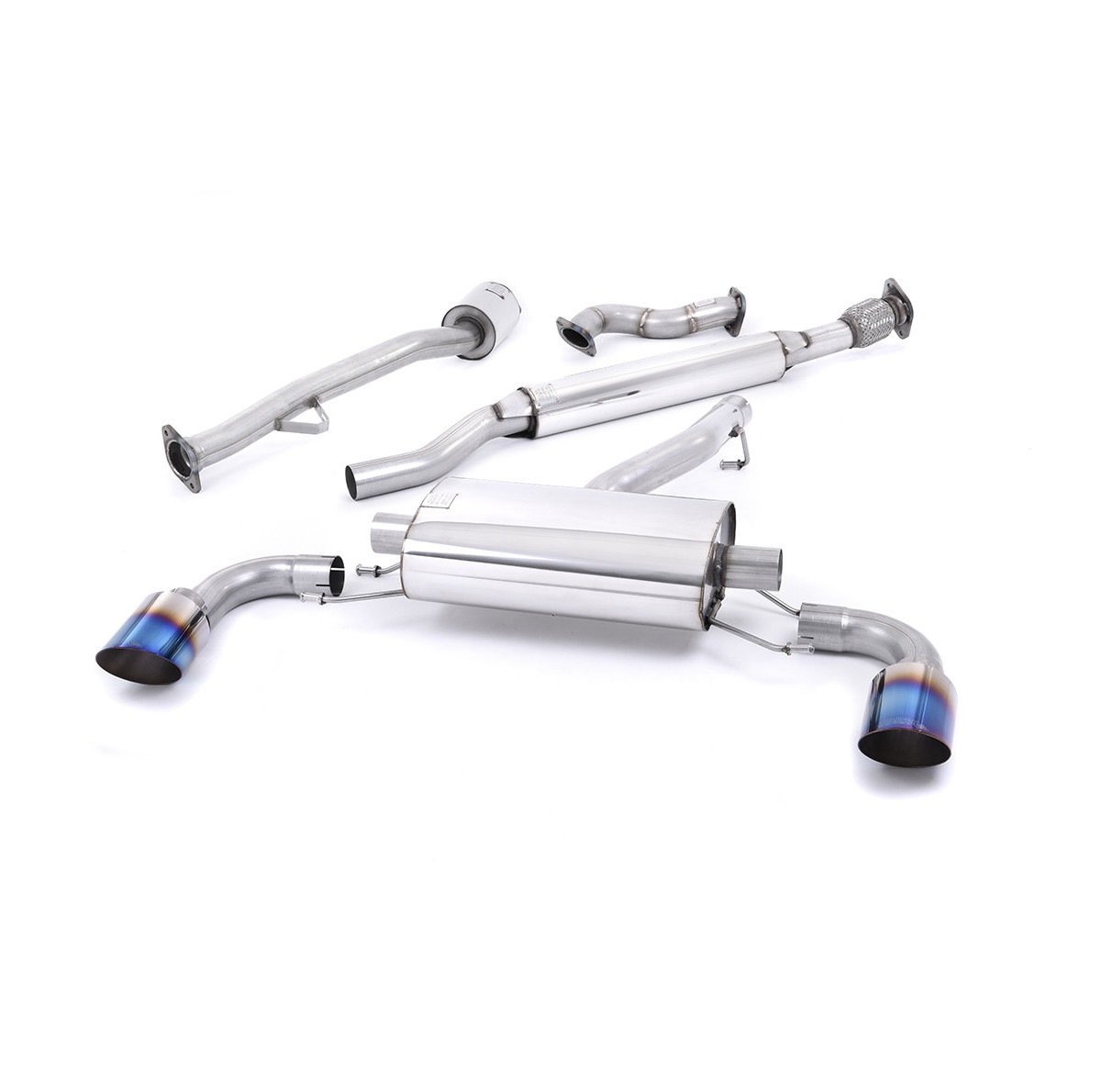 Línea de escape Milltek de acero inoxidable 63.5mm con o sin ...