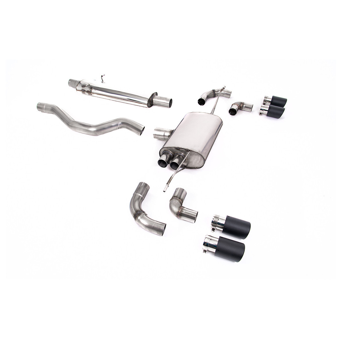 76.2mm Milltek exhaust line with or without primary silencer LAND ROVER ...